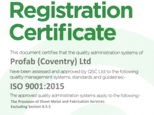 Precision Sheet Metal Services | Profab Coventry Limited